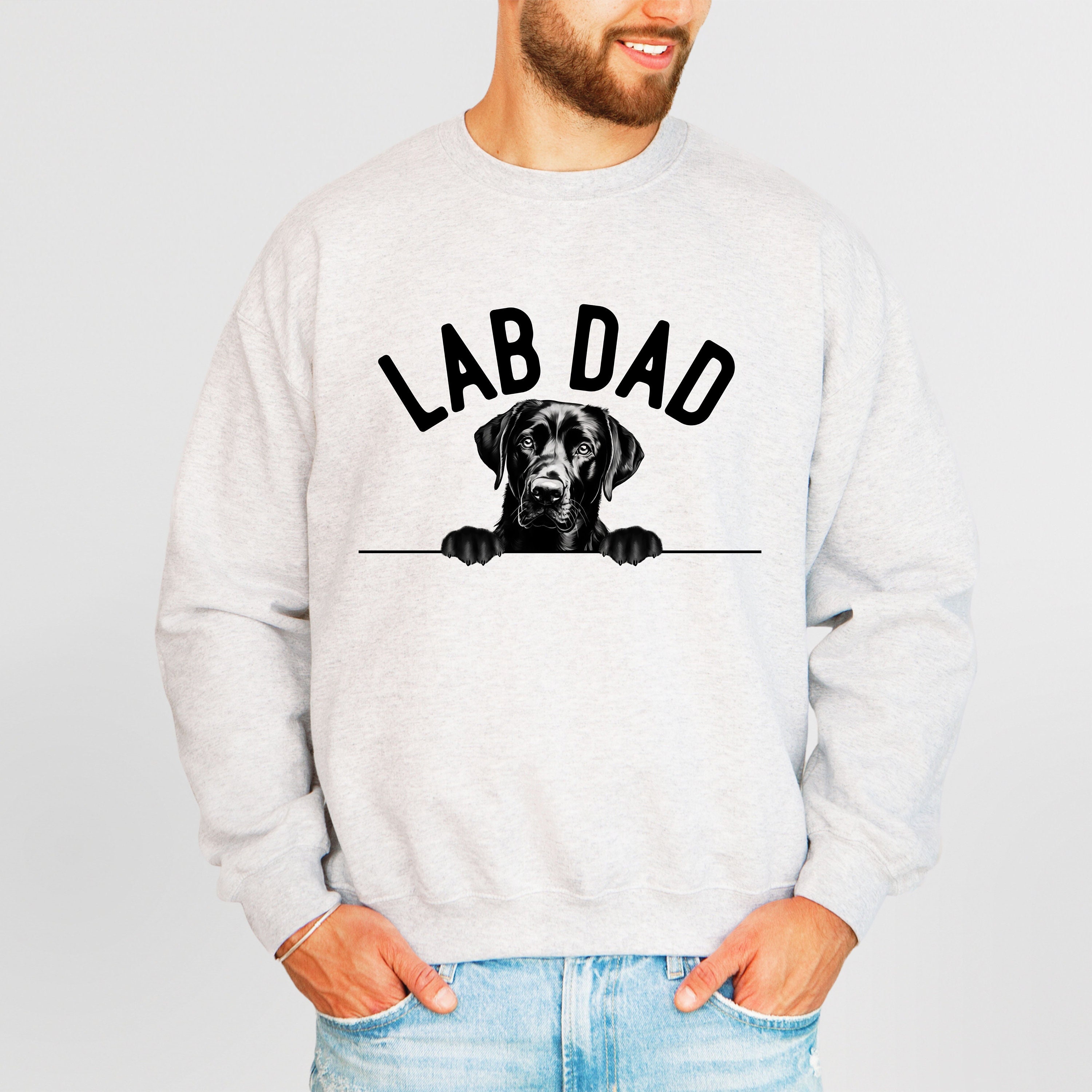 Black Lab Dad Sweatshirt, Labrador Dad, Dog Dad Gift, Dog Lover Gift ...