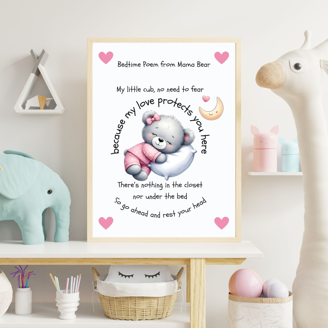 Bedtime Poem for Children Art Poem for Child Printable Poem for Child ...