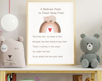 Bedtime Poem for Children Art Poem for Child Printable Poem for Child ...