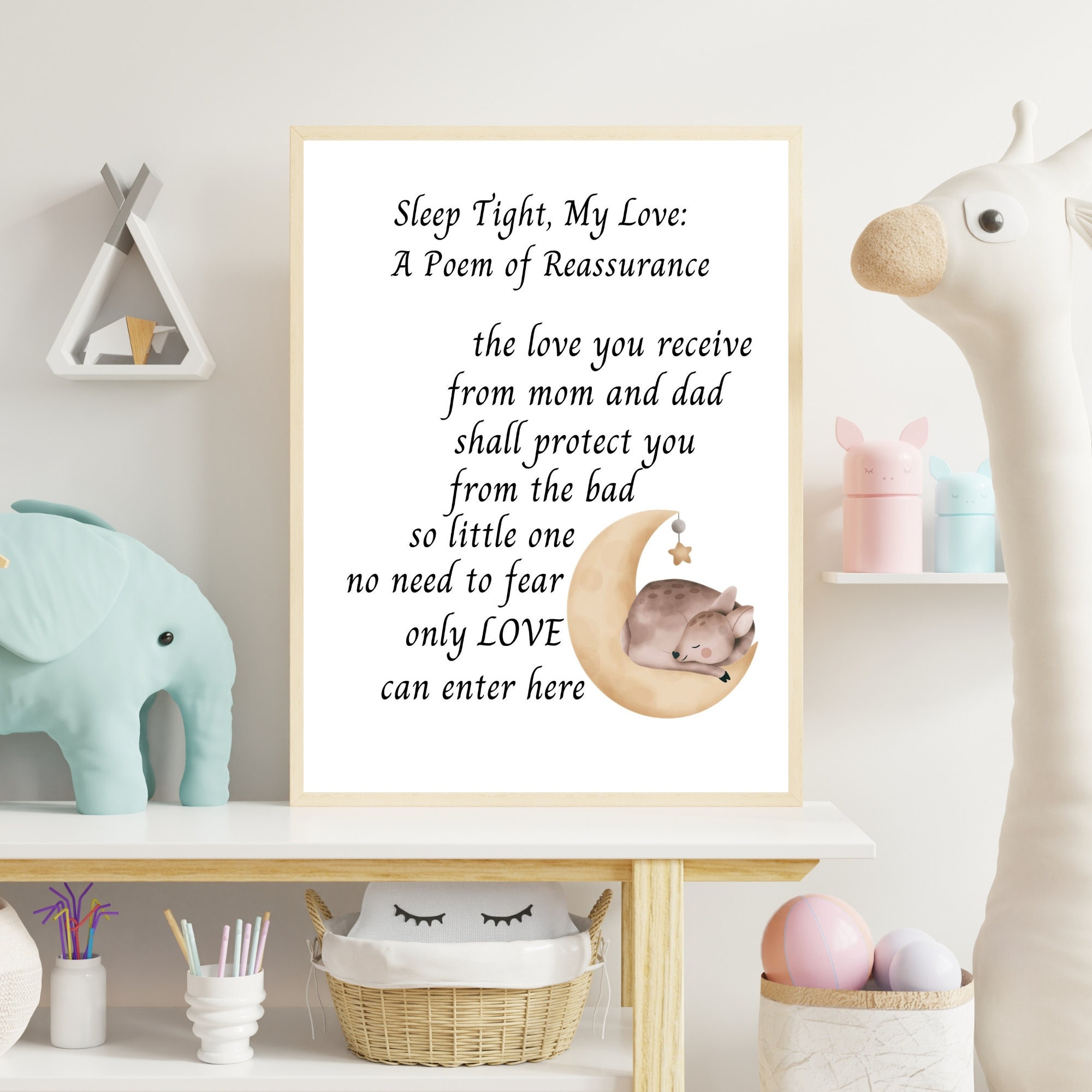 Bedtime Poem for Children wall Art Poem for Child Printable Poem for ...