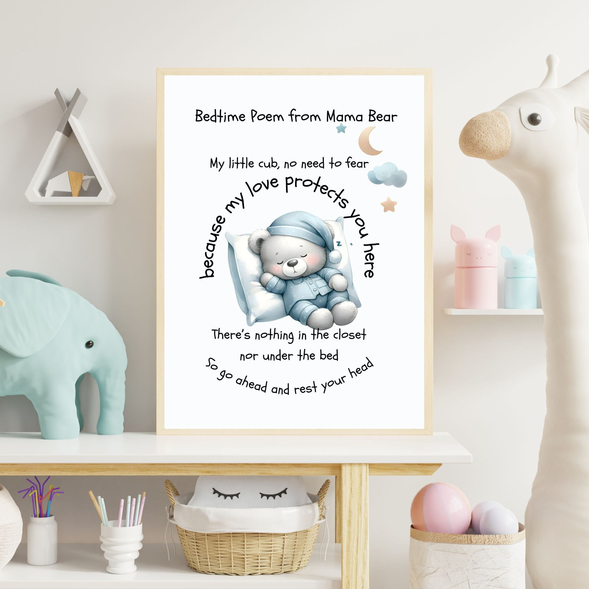 Bedtime Poem for Children Art Poem for Child Printable Poem for Child ...
