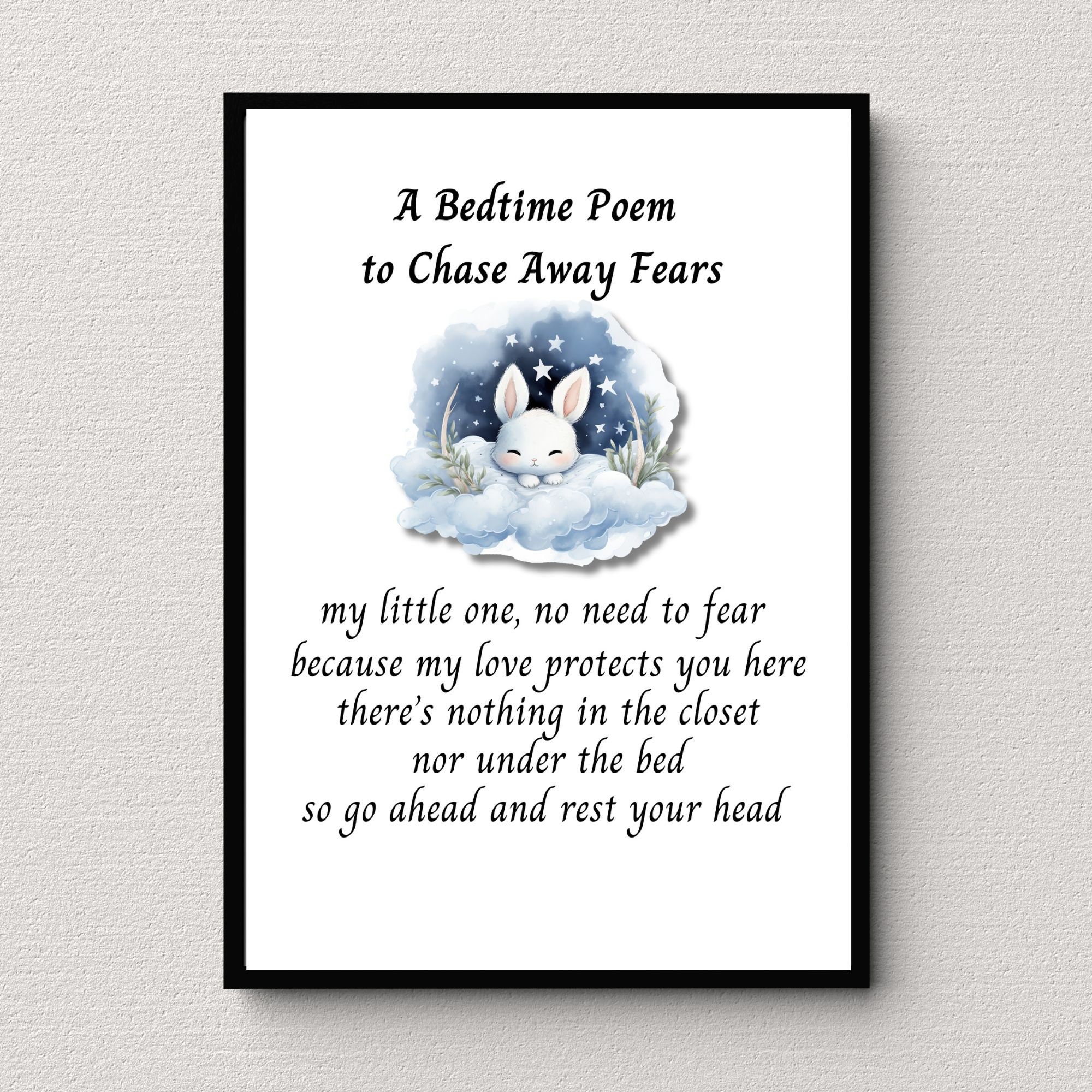 Bedtime Poem for Children wall Art Poem for Child Printable Poem for ...