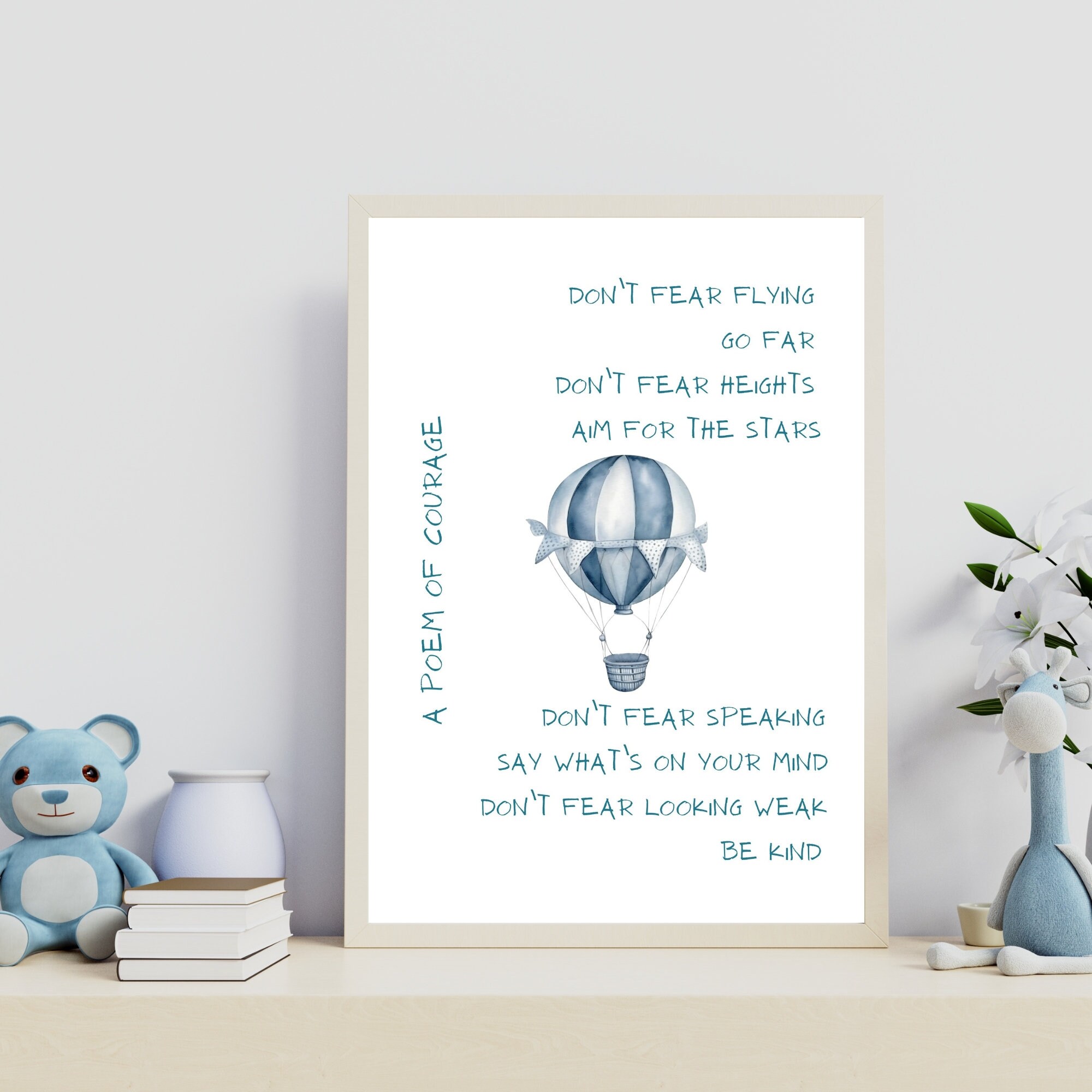 Printable Uplifting Poem for Children to Encourage Bravery - Etsy