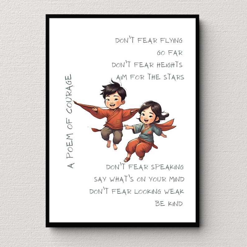 Uplifting Poem for Children Printable Motivational Wall Art for ...