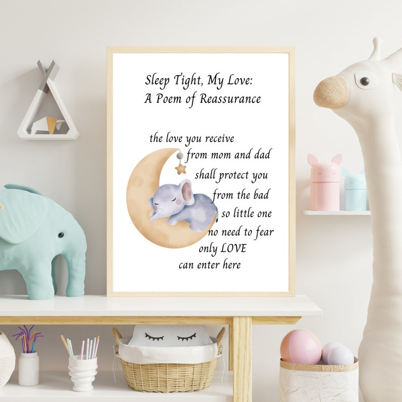 Bedtime Poem for Children wall Art Poem for Child Printable Poem for ...