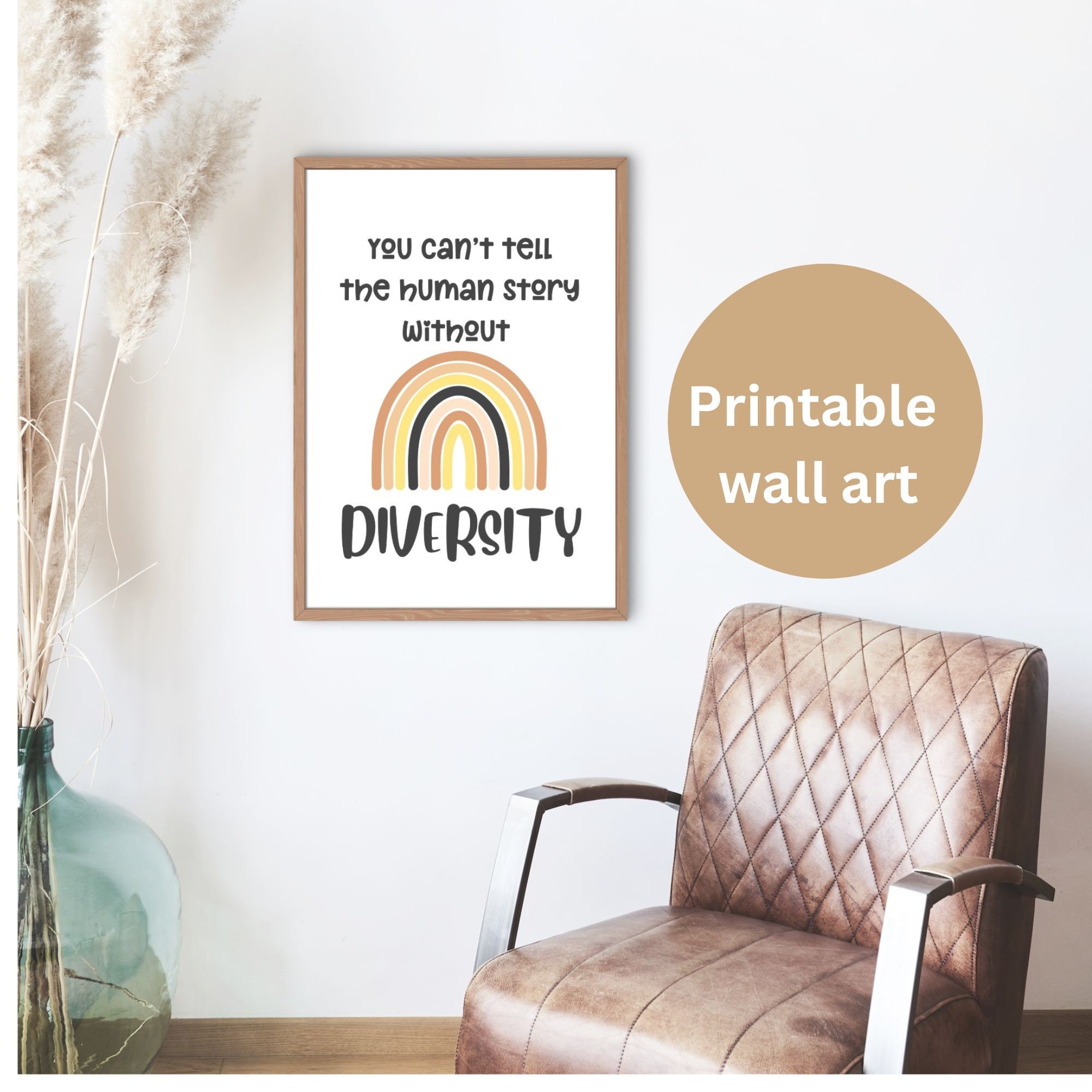 Printable Diversity Wall Art Digital Diversity Poster Diversity Quote ...