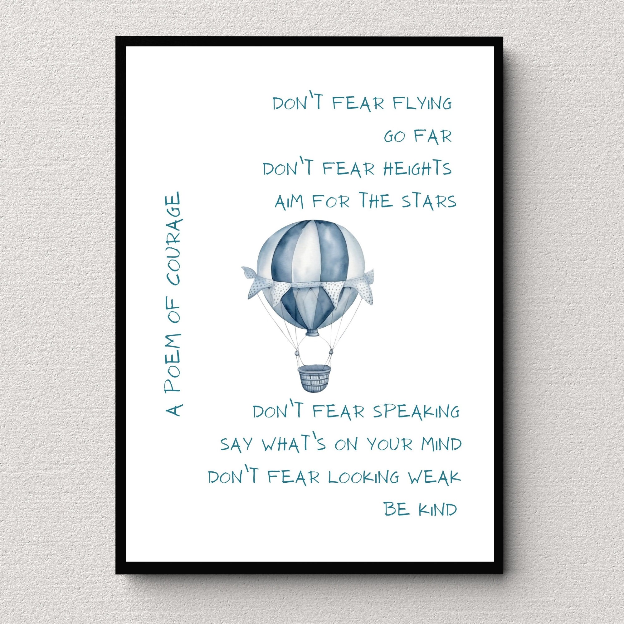 Printable Uplifting Poem for Children to Encourage Bravery - Etsy