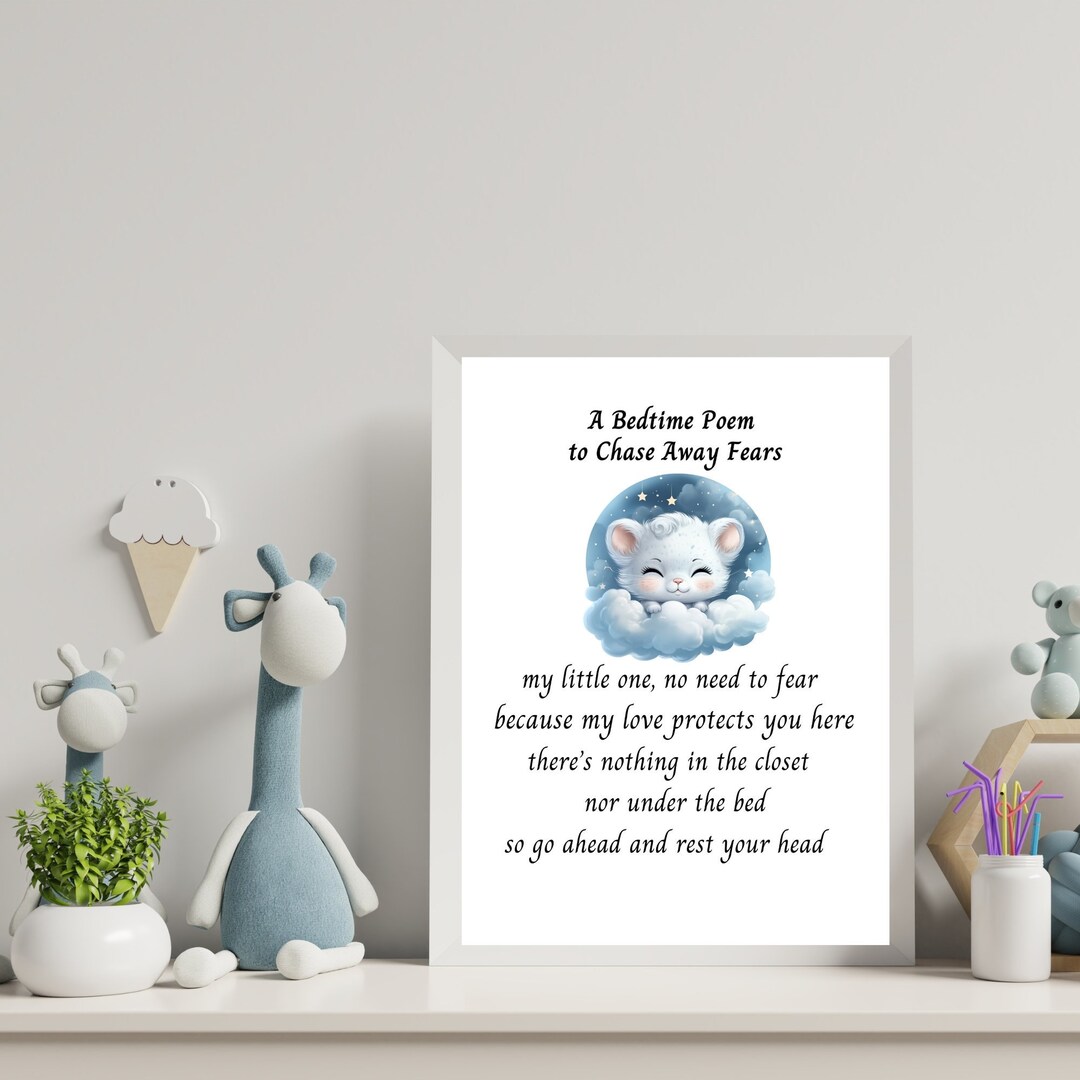 Bedtime Poem for Children wall Art Poem for Child Printable Poem for ...