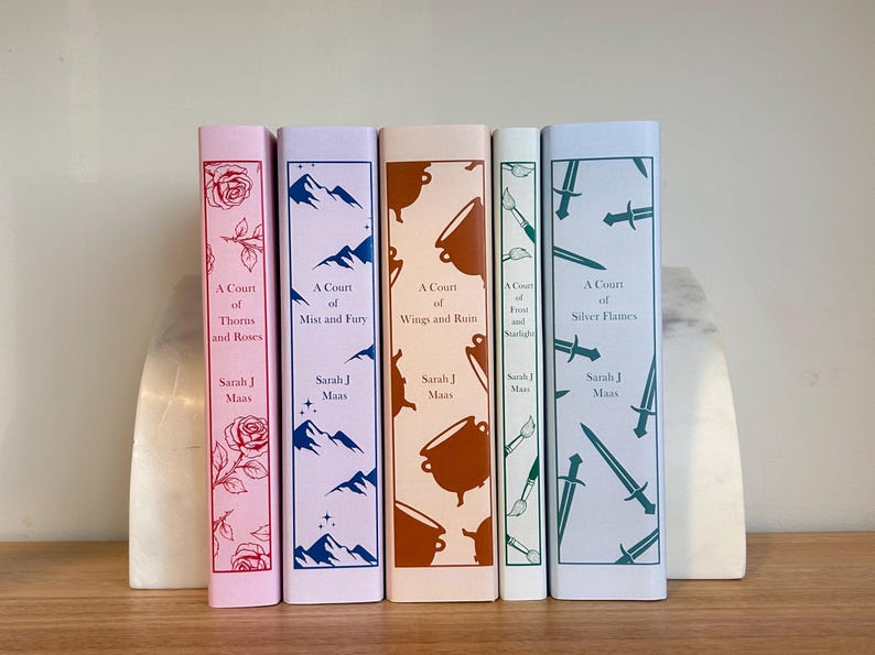 Printable ACOTAR Dust Jackets Set Pastel Rainbow, for Mass Market ...