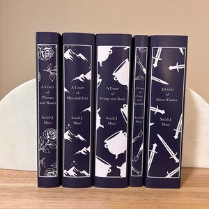 Printable ACOTAR Dust Jackets Set Darkest Navy, Mass Market Paperback ...