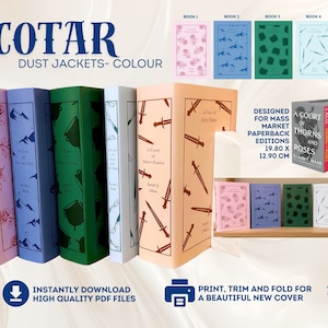 Printable ACOTAR Dust Jackets Set- Colour, Mass Market Paperback ...