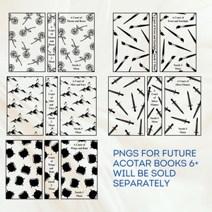 ACOTAR Bookbinding Cover Designs Pngs / Vinyl Book / Penguin Clothbound ...