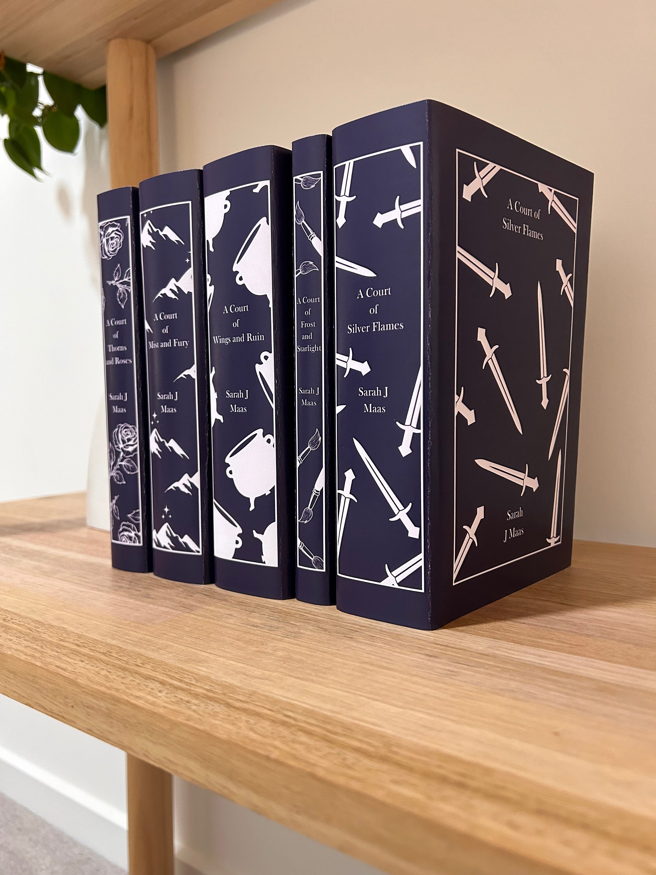 Printable ACOTAR Dust Jackets Set Darkest Navy, Mass Market Paperback ...