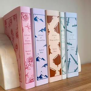 Printable ACOTAR Dust Jackets Set- Pastel, Mass Market Paperback ...