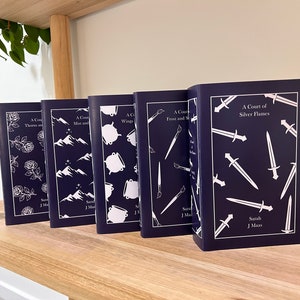 Printable ACOTAR Dust Jackets Set Darkest Navy, Mass Market Paperback ...