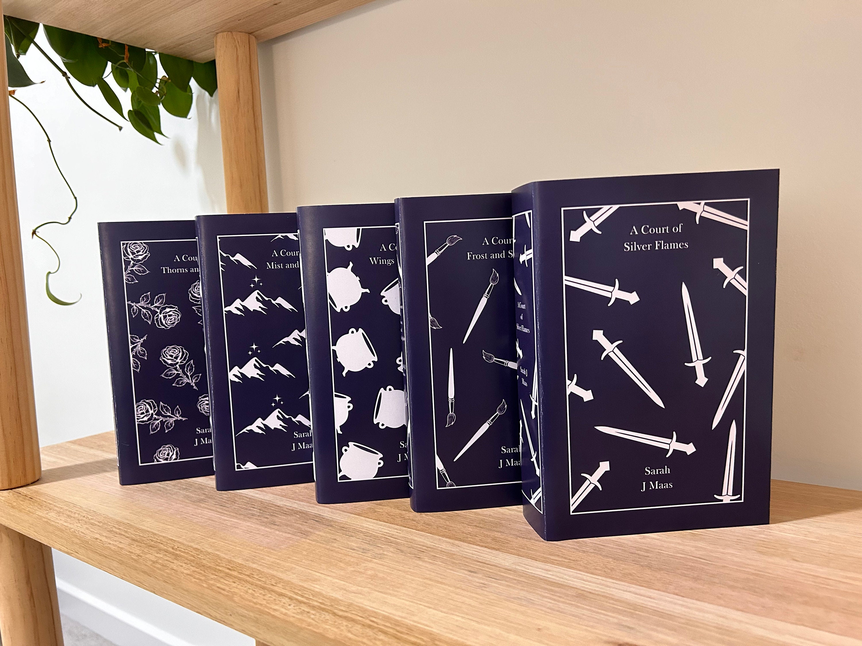 Printable ACOTAR Dust Jackets Set Darkest Navy, Mass Market Paperback ...