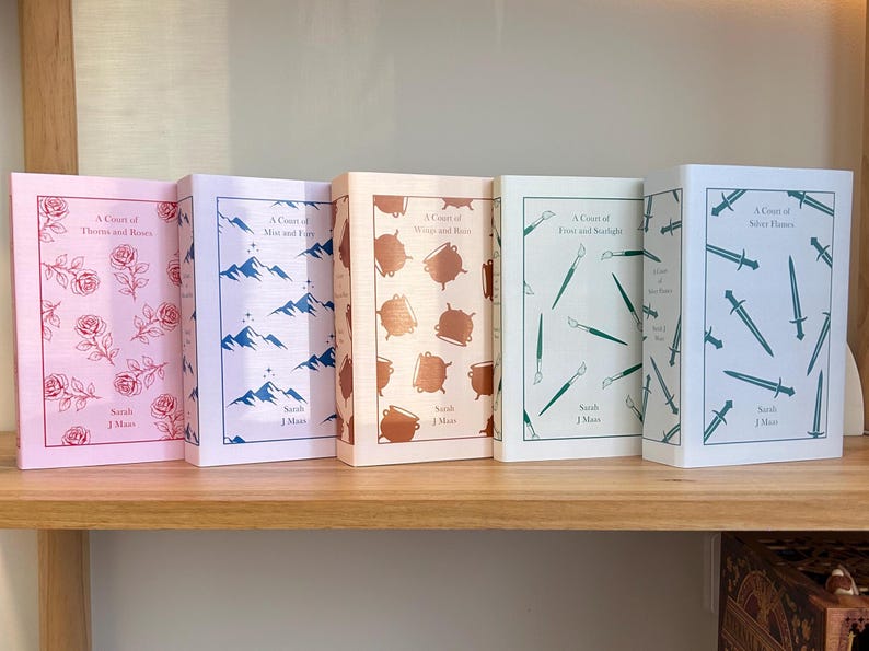 Printable ACOTAR Dust Jackets Set Pastel Rainbow, for Mass Market ...