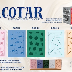 Printable ACOTAR Dust Jackets Set- Colour, Mass Market Paperback ...