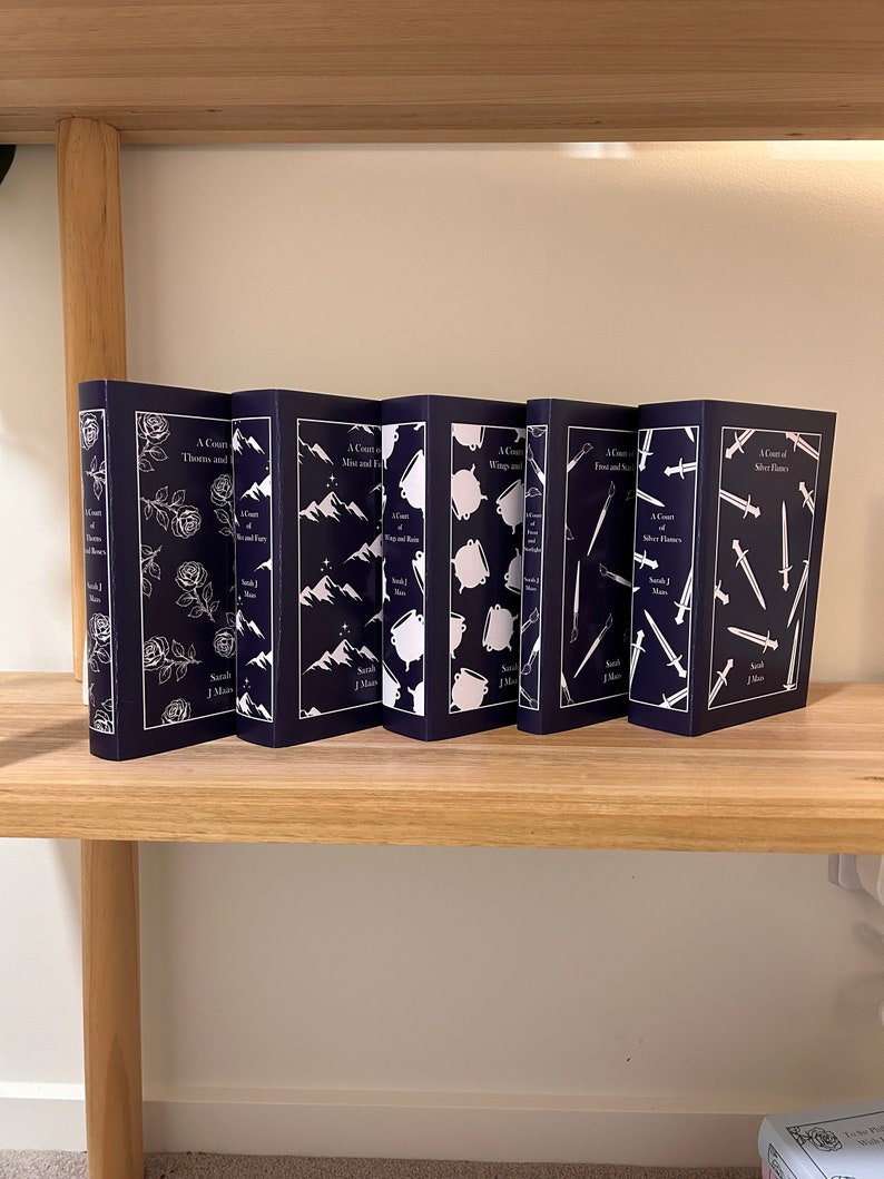 Printable ACOTAR Dust Jackets Set Darkest Navy, Mass Market Paperback ...