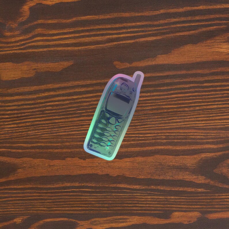 Retro Cell Phone Holographic Vinyl Decal Sticker for Scrapbooking ...