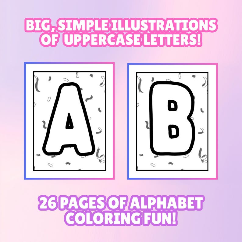 Alphabet - Uppercase Letters Coloring Pages for Toddlers (aged 2-4 ...