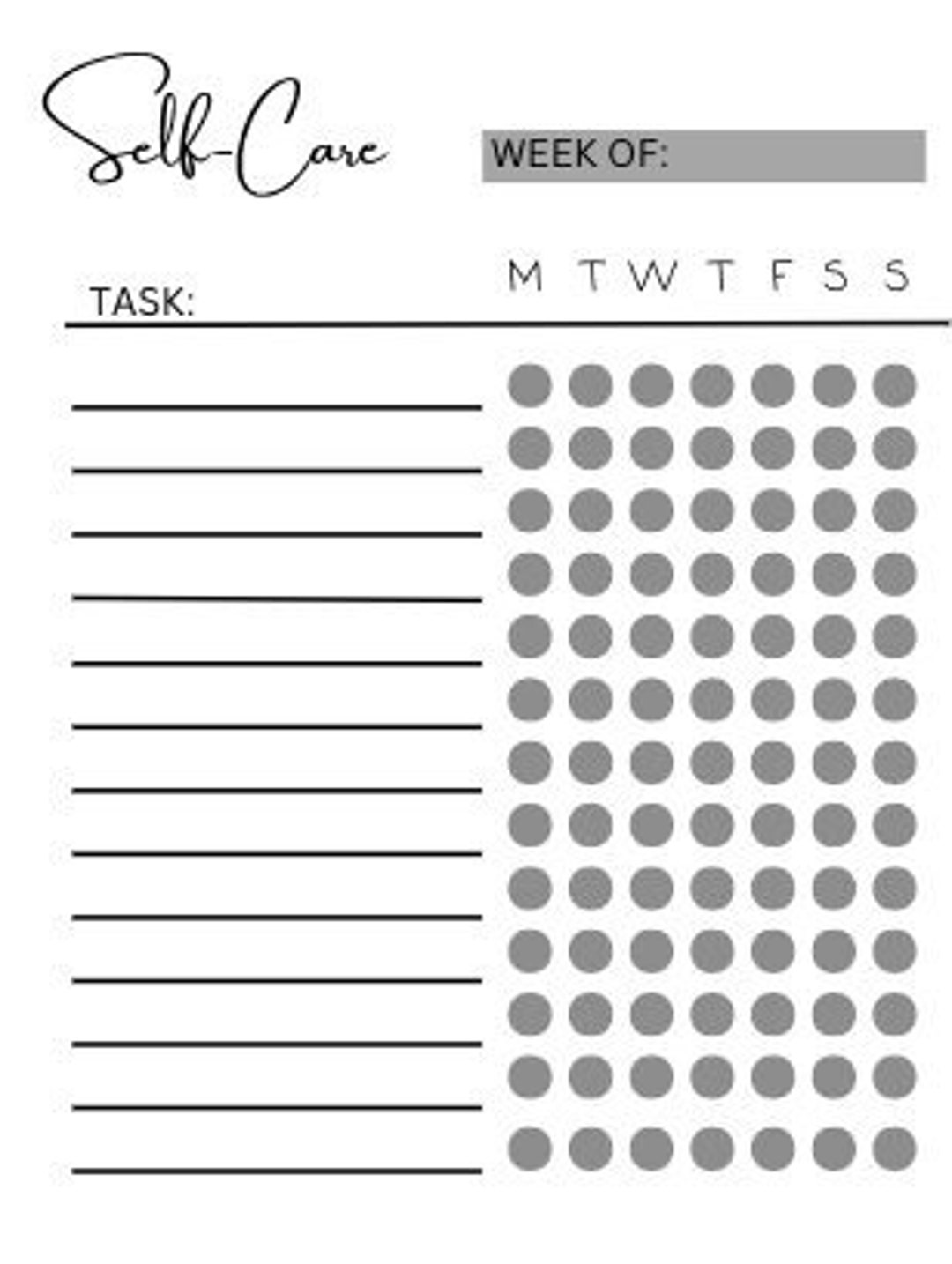 Self Care Checklist Self Care Planner Selfcare Journal Etsy