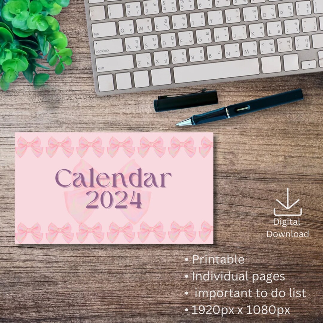 Coquette Calendar 2024 - Etsy