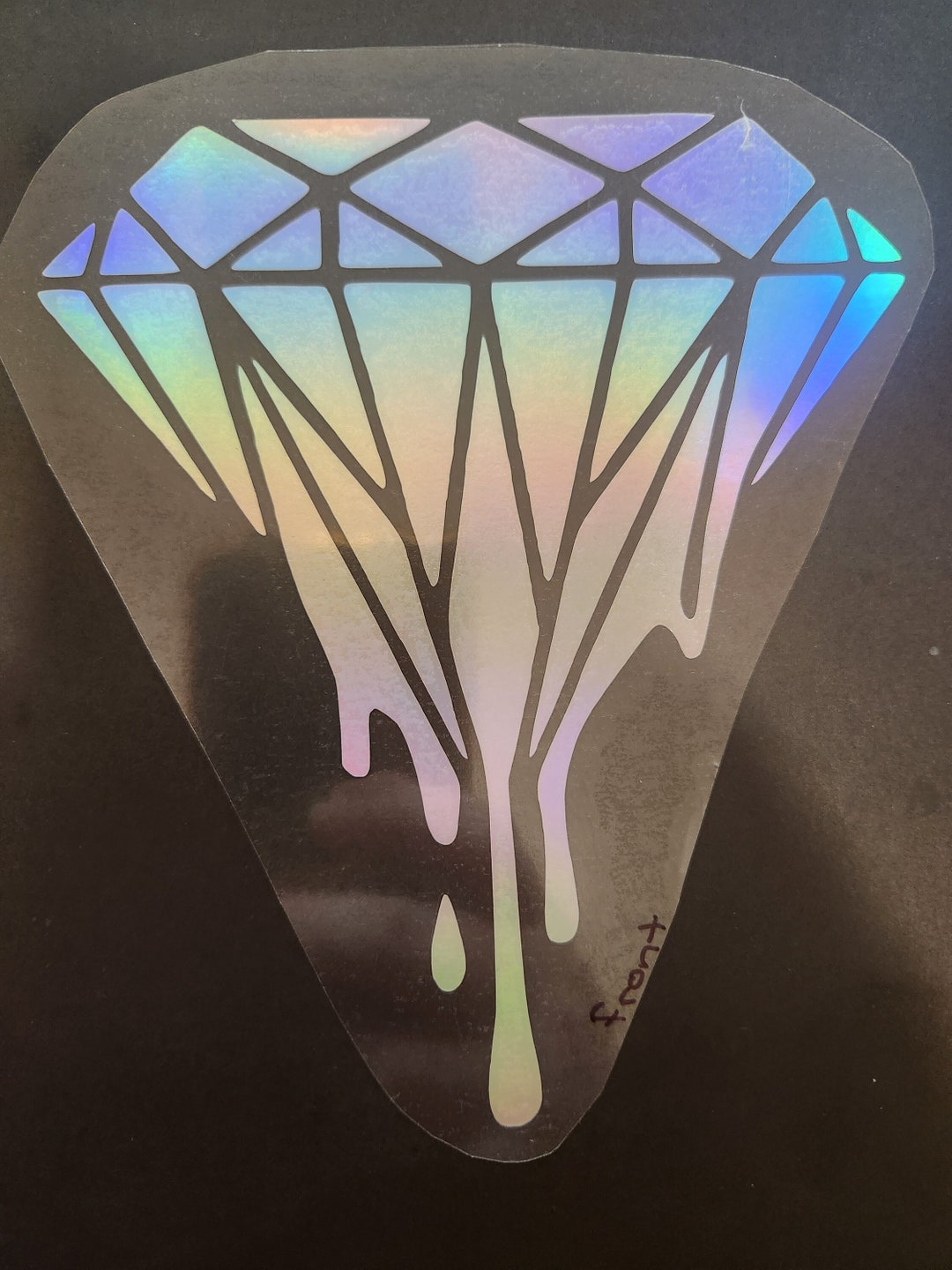Dripping Diamond Car Decal - Etsy