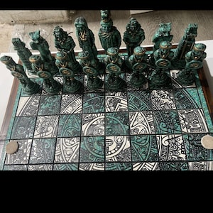 Vintage Antique Maya Vs. Spanish Conquistadors Chess Set - Etsy