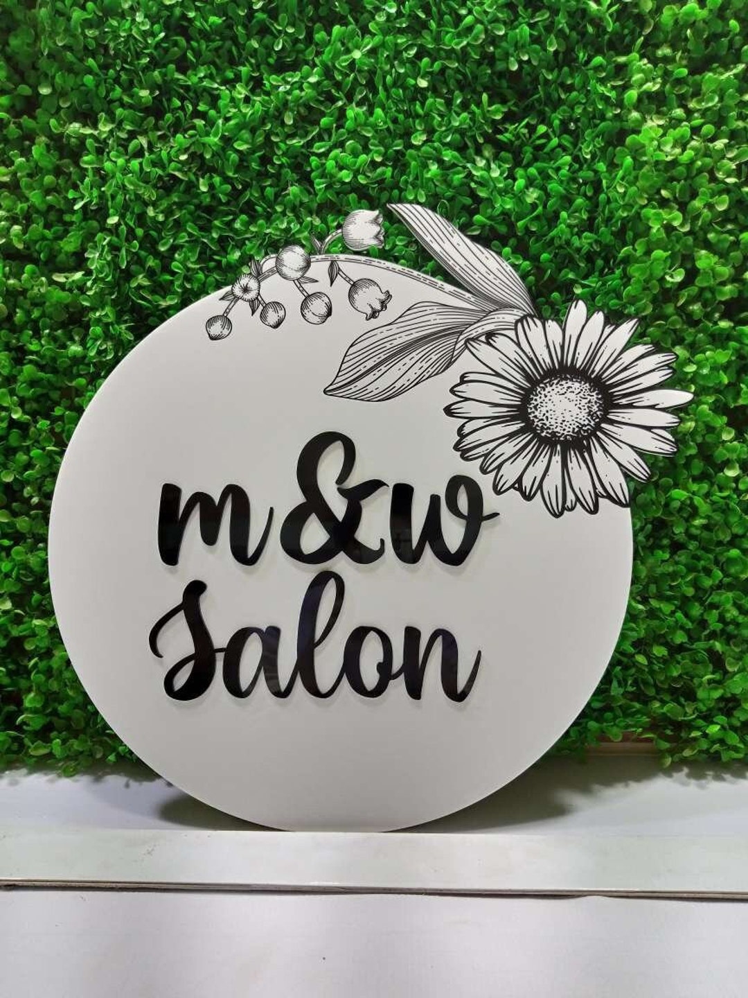 3D Acrylic Salon Sign UV Printing Custom Acrylic Business Logo Sign ...