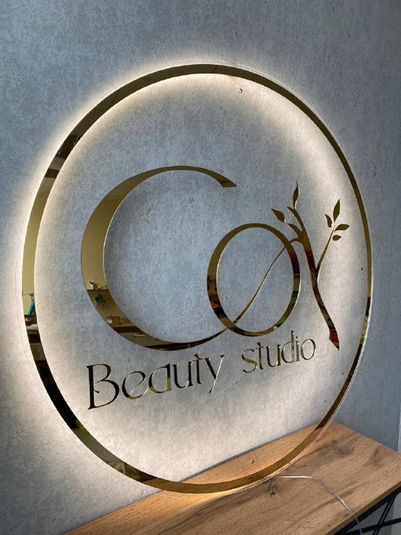 Custom Acrylic Business Backlit Sign Custom Logo Sign Office Sign 3D ...