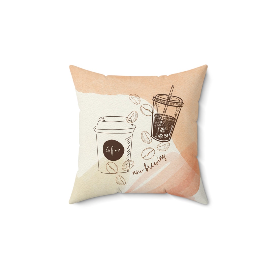 Now Brewing Crrntmood Coffee Shop Soft & Cute Pillow - Etsy
