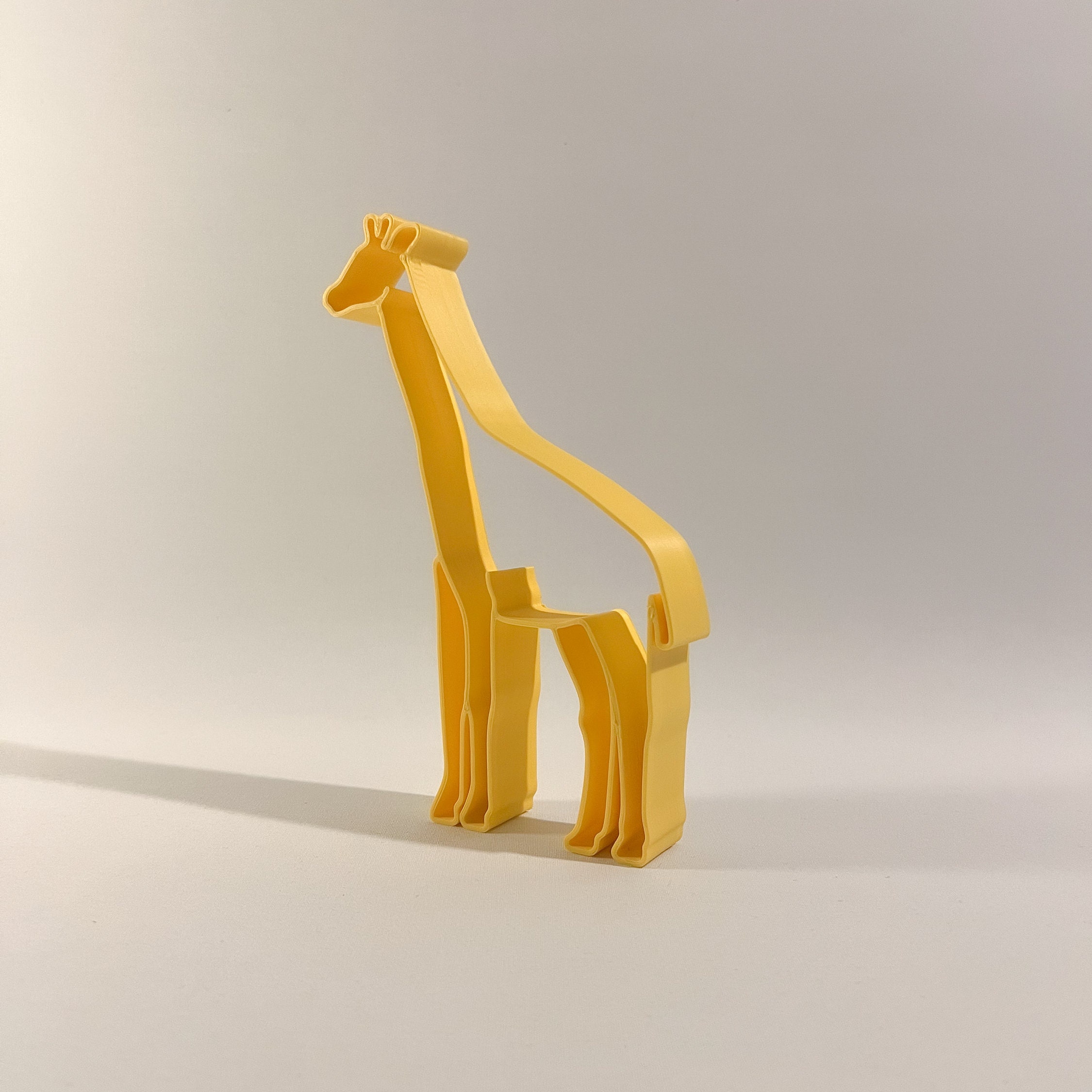 Giraffe 3D Printed Animal Ornament Safari Collection Minimalist Line ...
