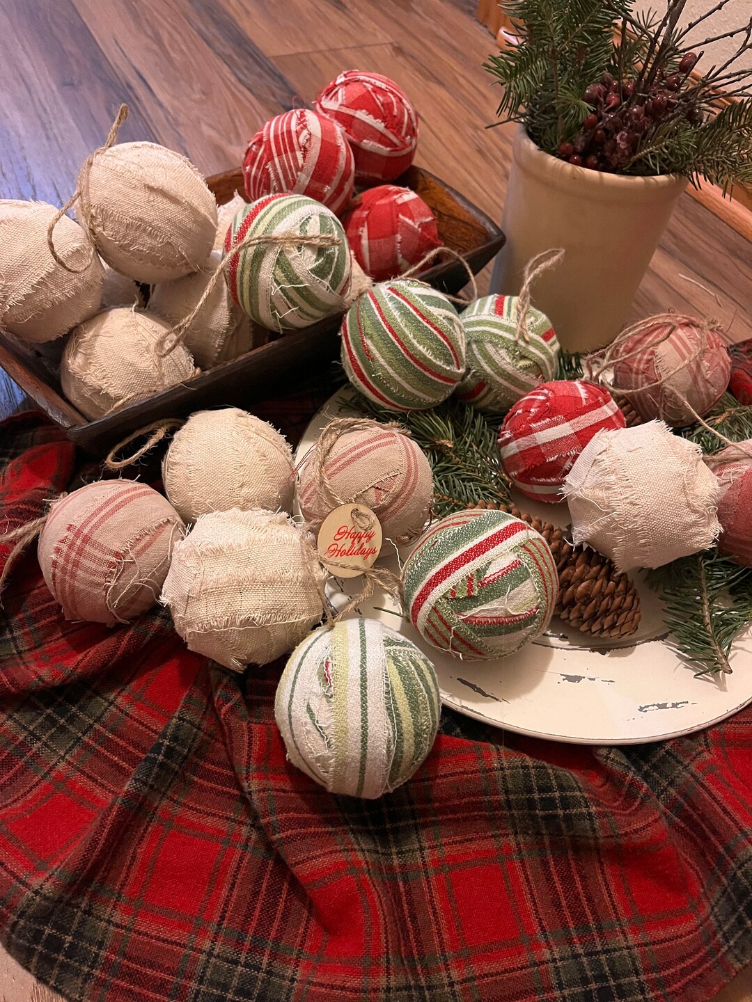 Rag Ball Ornaments and Decor Filler-3 1/2 - Etsy