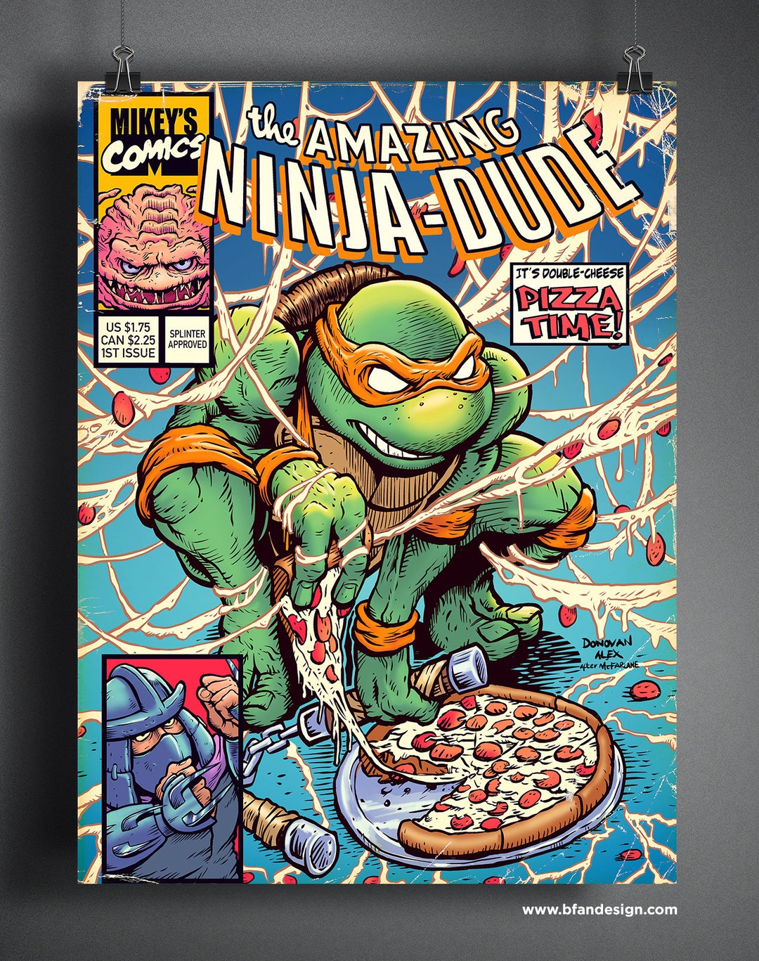 Poster Print Ninja Turtles Vintage Style Unframed Wall Art - Etsy