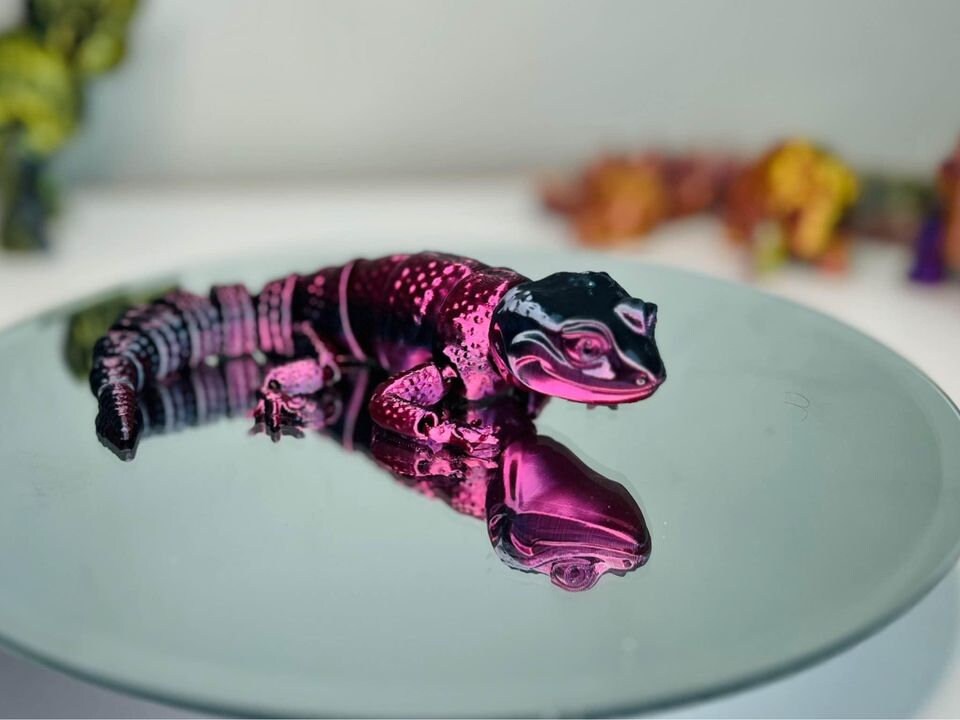 Articulated Leopard Gecko 3D Printed Collectible, Movable Reptile Decor ...