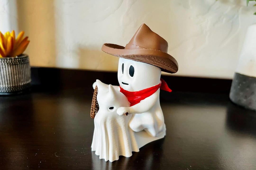 Ghostly Cowboy Companion – Spooky Western Decor, Unique Ghost Figurine ...