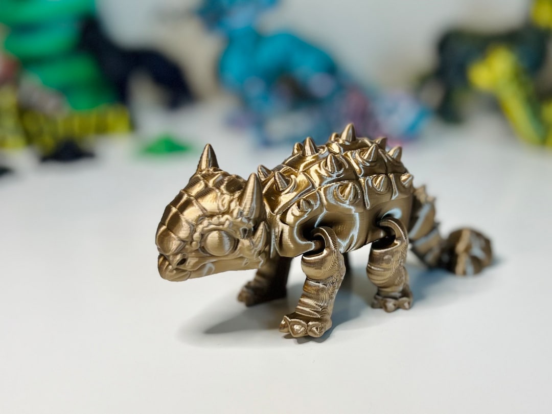 Poseable Ankylosaurus 3D Printed Dinosaur Sculpture, Articulated ...