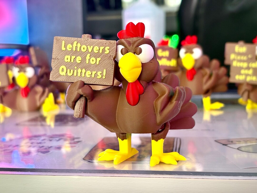 Turkey on Strike With Custom Sign – Thanksgiving Table Centerpiece ...