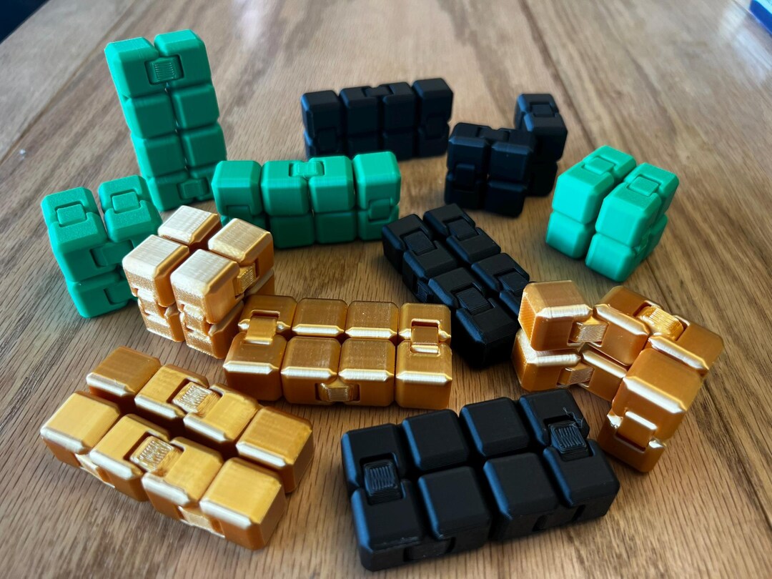 Infinity Cube Infinite Serenity: 3D Printed Fidget- Stress Relief Toy ...