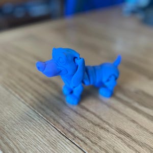 Articulated 3D Printed Dachshund - Flexible, Poseable Dog Figurine ...