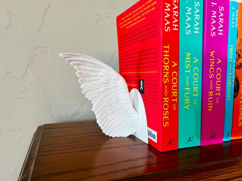 Angel Wings Bookends – 3D Printed Book Holder, Fantasy & Gothic ...