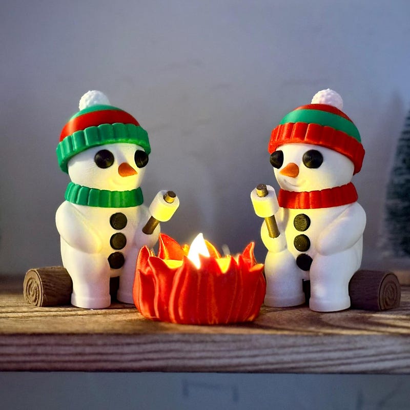 Snowman Campfire Decor - Etsy