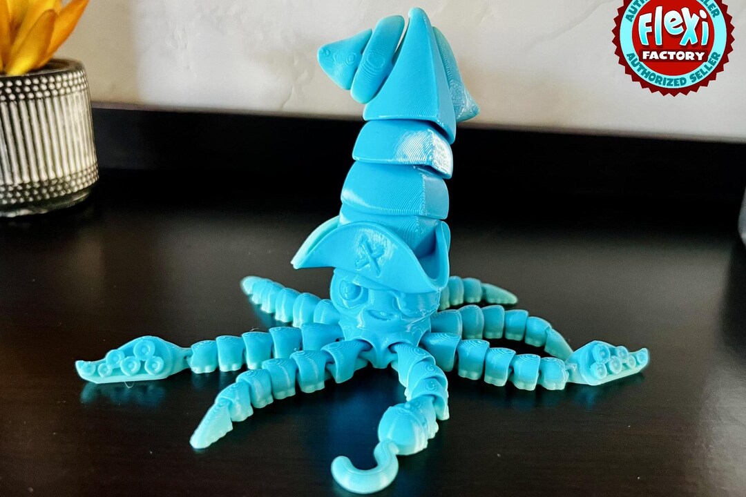Articulated Squid Pirate: Poseable 3D Printed Toy for Swashbuckling Fun ...