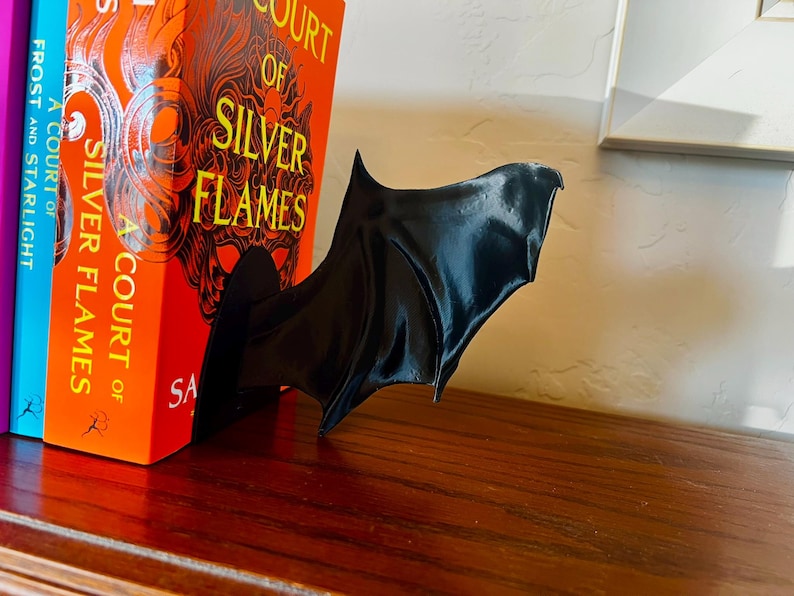 Bat Wing Bookends – Gothic Bookends – Fantasy Bookshelf Decor – Gift ...