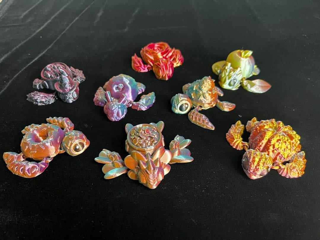 Unique Shell Articulated Turtles: 3D Printed Poseable Turtle Figurines ...