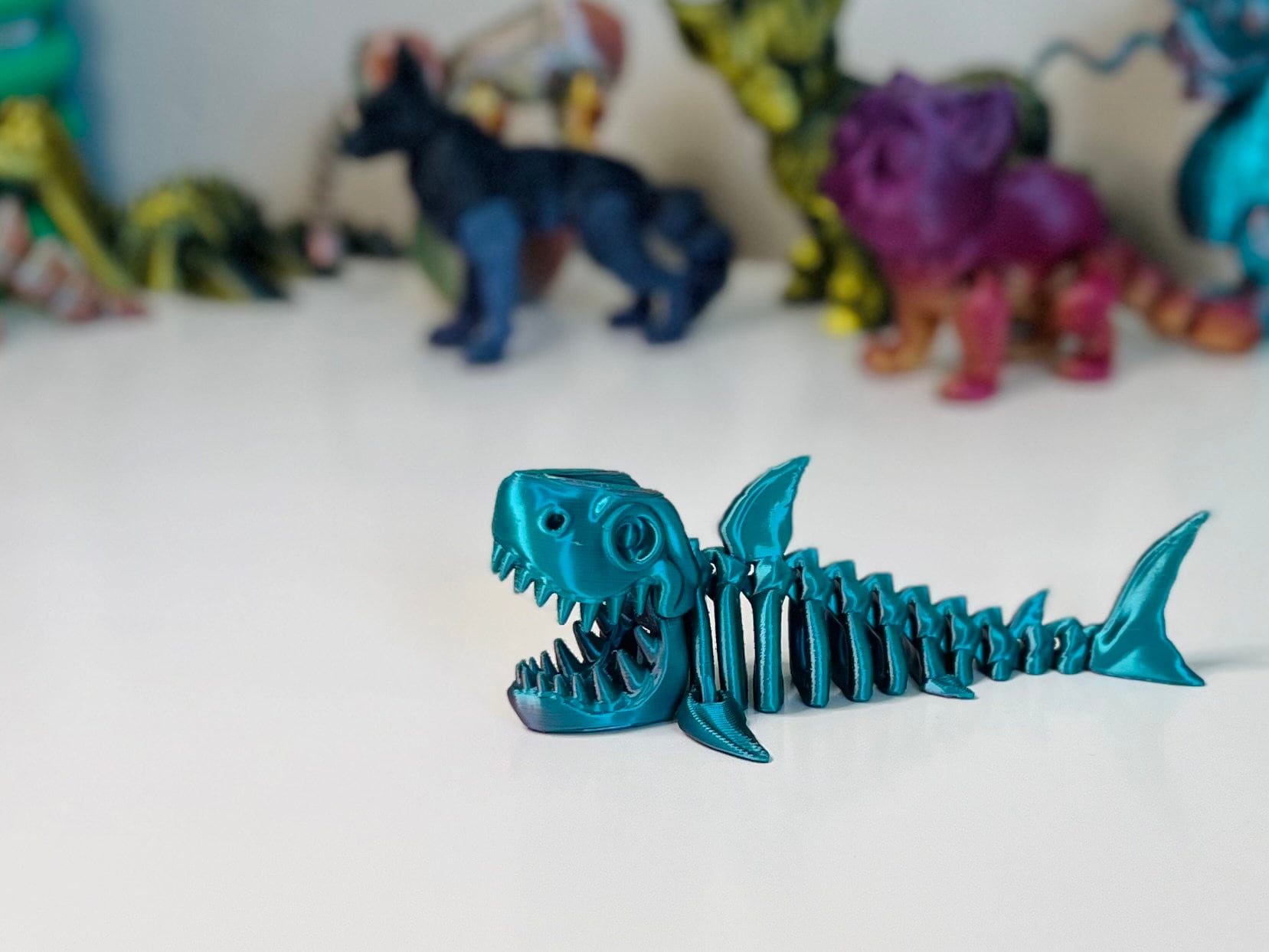 Articulated Skeleton Shark 3D Printed Collectible, Unique Shark Decor ...
