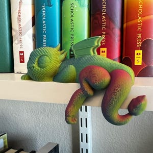 Bookshelf Dragon Sleeping on a Shelf V1 – Adorable 3D Printed Dragon ...