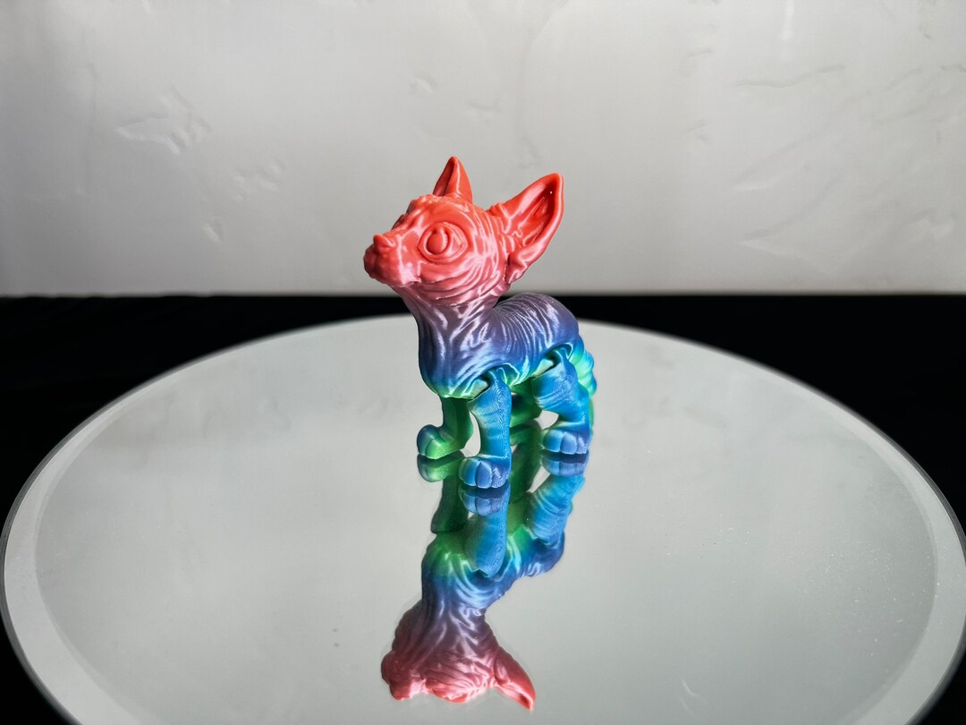 Articulated Sphynx Cat - 3D Printed Poseable Cat, Unique Sphynx ...