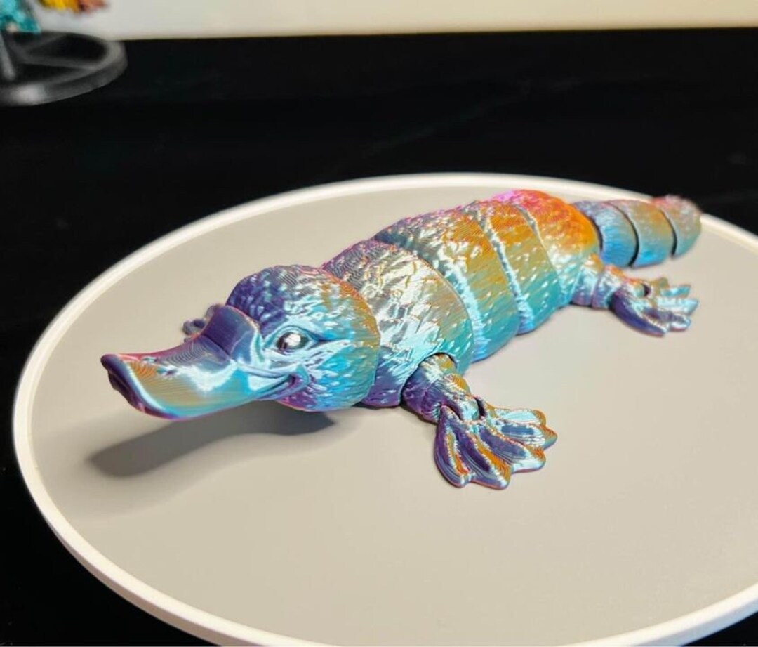 Articulated Platypus Figure | 3D Printed Flexible Animal | Poseable ...